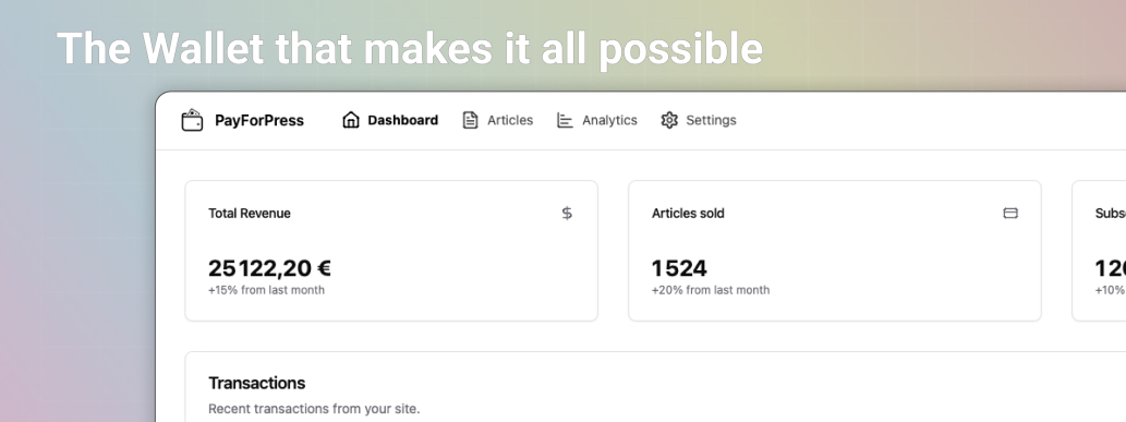 PayForPress - Boost your paywall with one-click onboarding